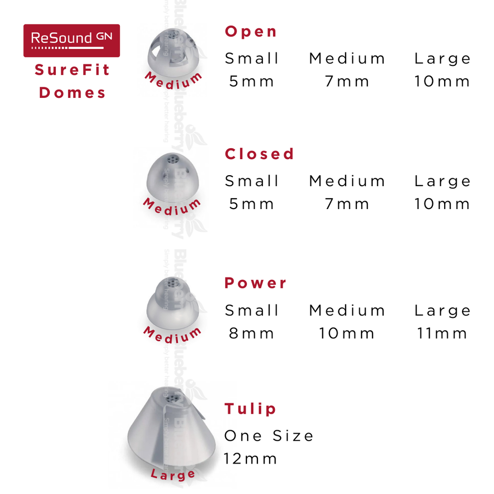 GN ReSound / Interton - OPEN - Silicone Domes For Hearing Aids ...